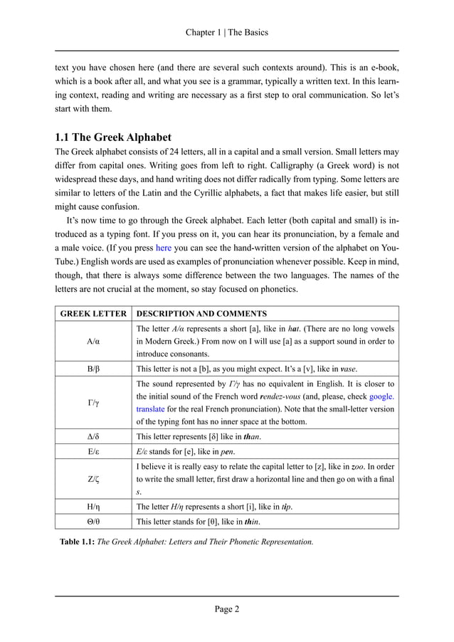 «Modern greek grammar notes for absolute beginners» e books4greeks.gr