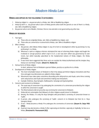 Modern Hindu Law | PDF