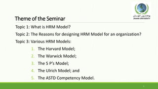 Modern hrm models | PPTX