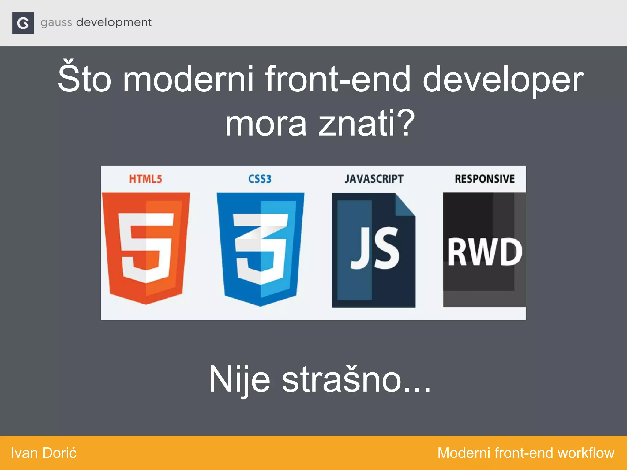 Moderni frontend workflow | PPT