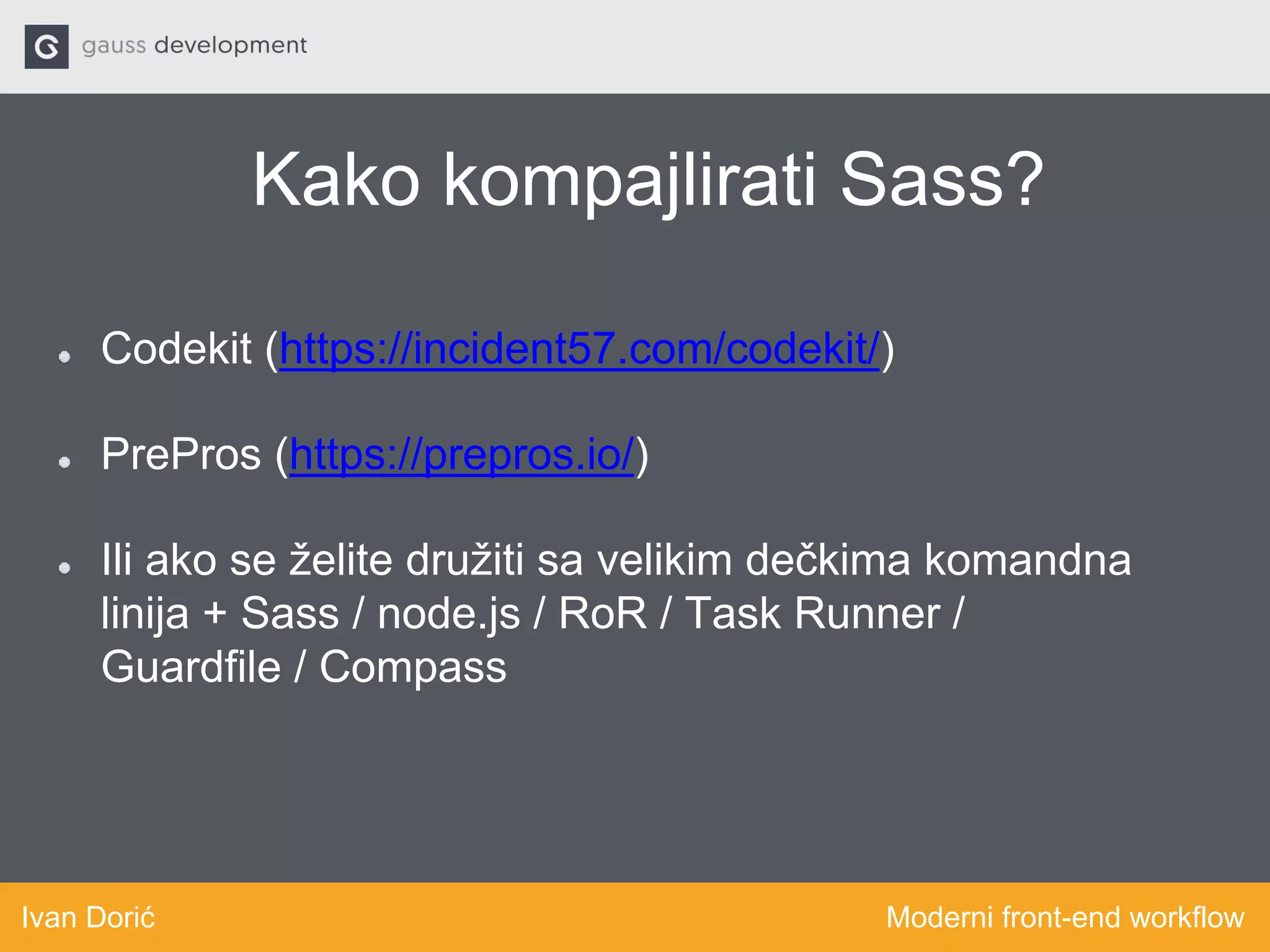 Moderni frontend workflow | PPT