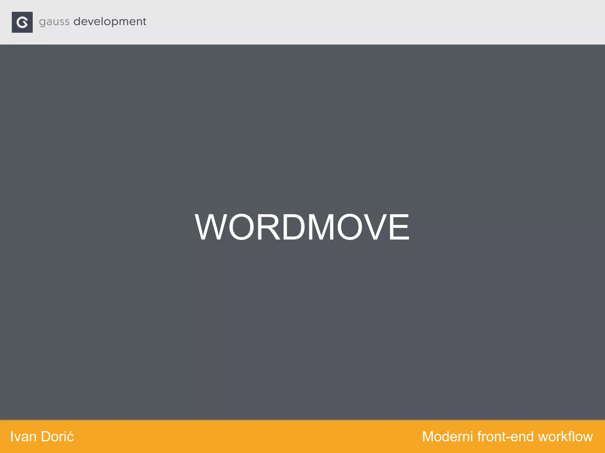 Moderni frontend workflow | PPT
