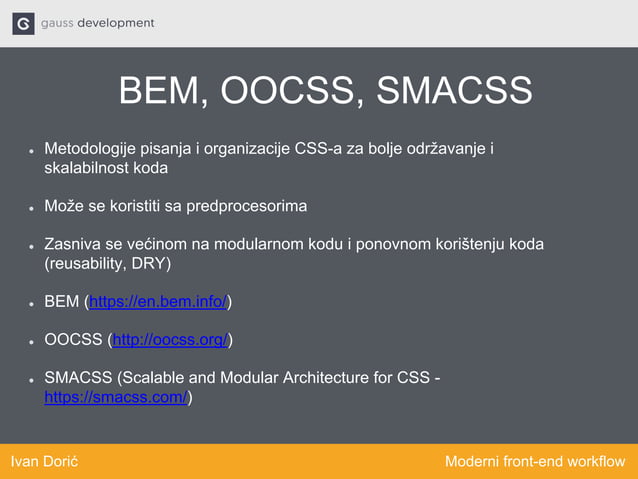 Moderni frontend workflow | PPT