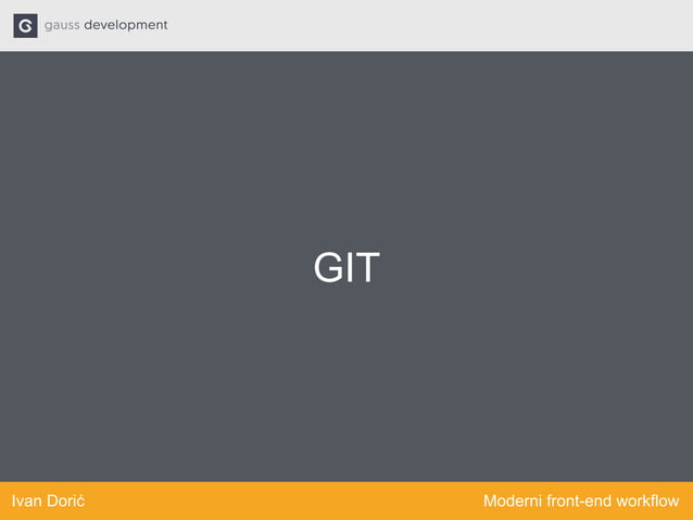 Moderni frontend workflow | PPT