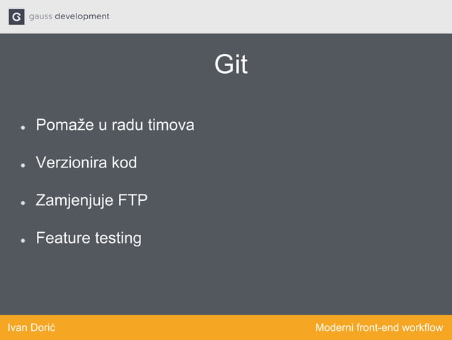 Moderni frontend workflow | PPT