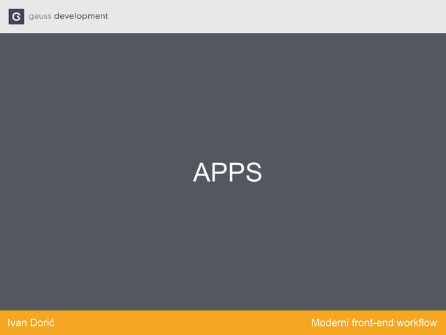 Moderni frontend workflow | PPT