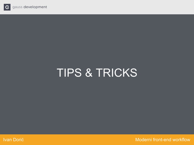 Moderni frontend workflow | PPT