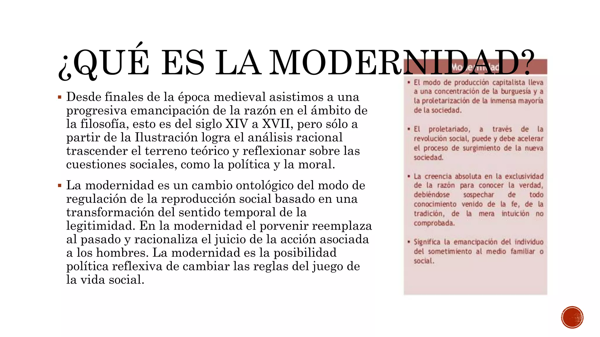 Modernidad y posmodernidad | PPTX
