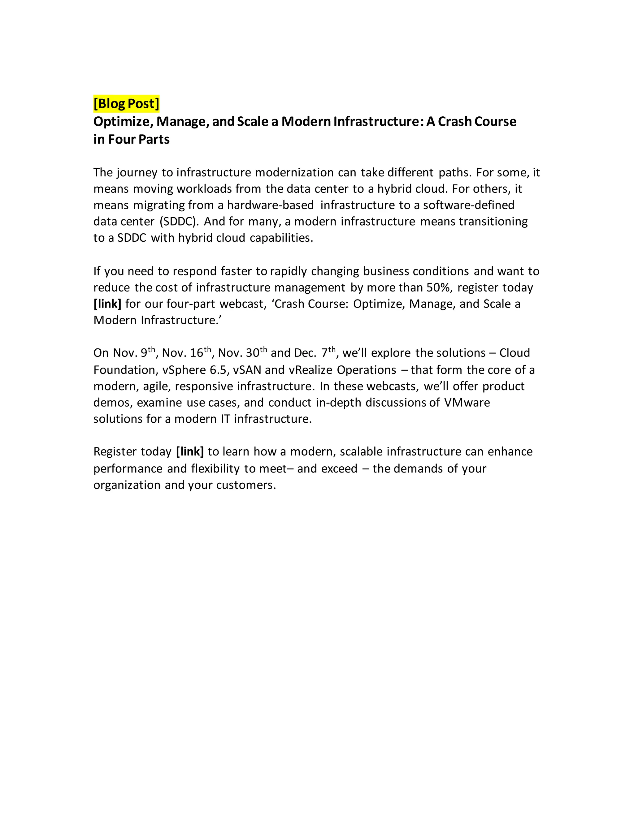 Modern infrastructure crash course blog post | DOCX | Cloud Computing ...