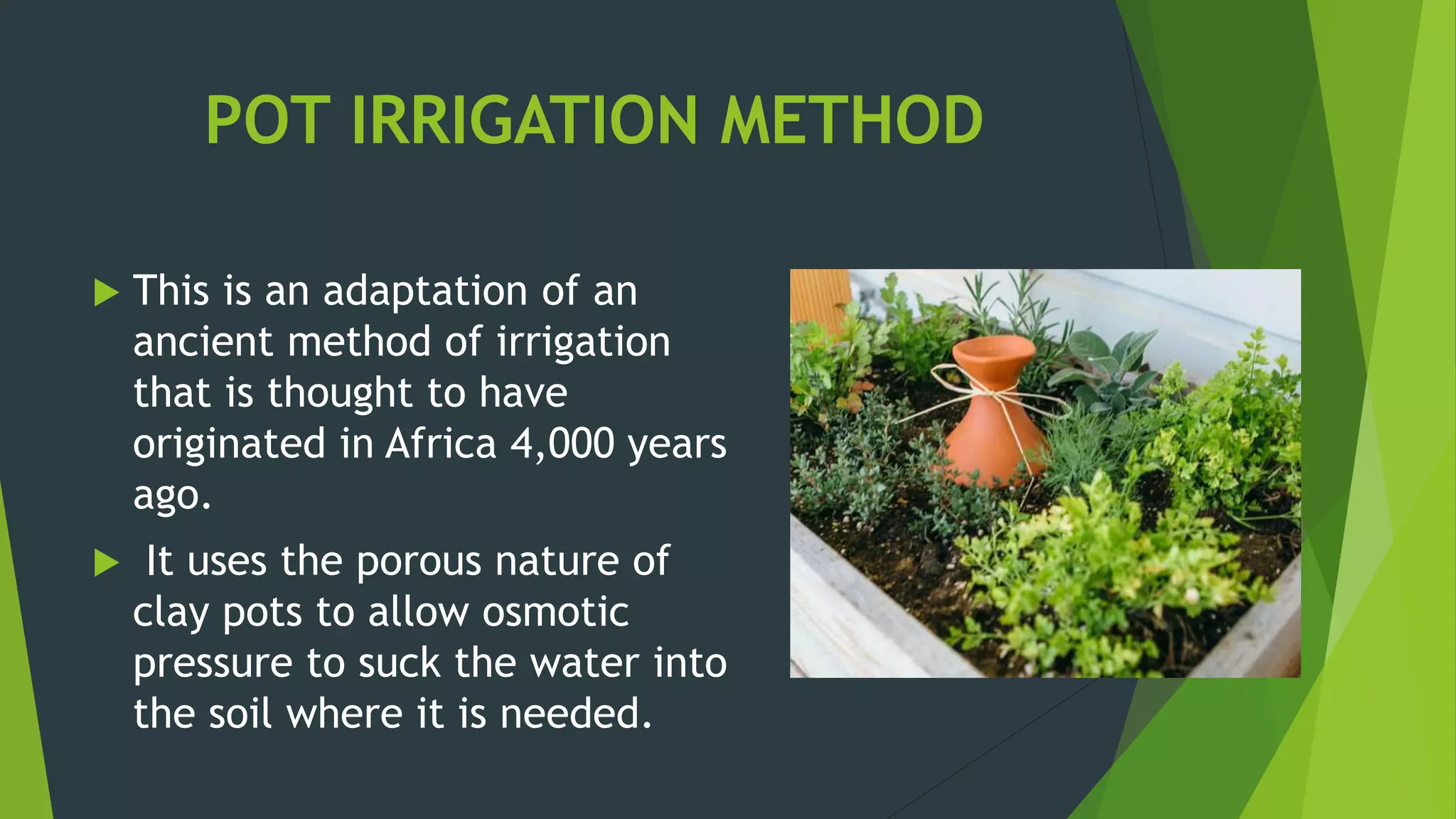 Modern irrigation methods | PPTX