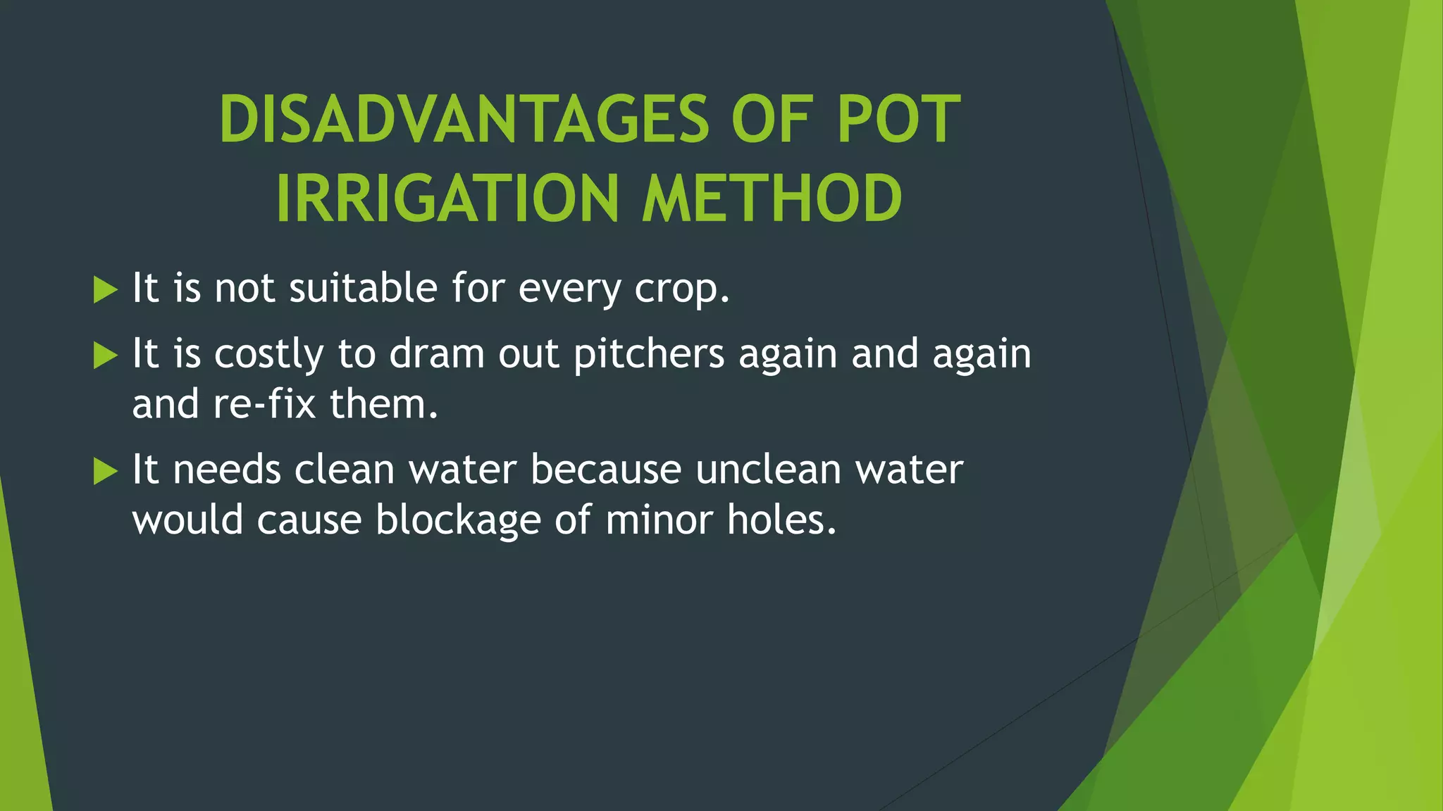 Modern irrigation methods | PPTX