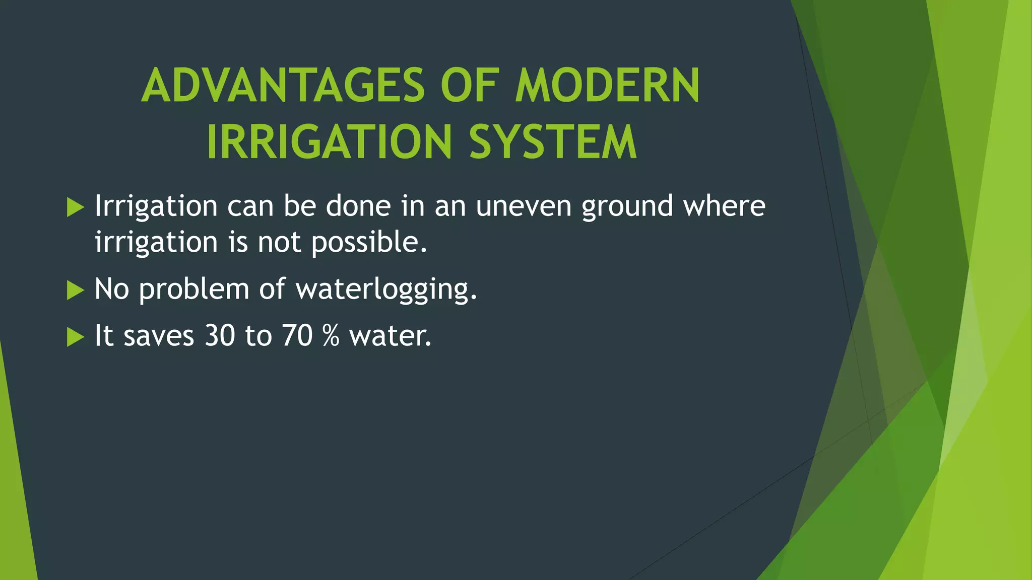 Modern Irrigation Methods Pptx Agriculture Industries