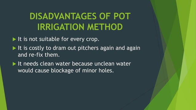 Modern irrigation methods | PPTX | Agriculture | Industries