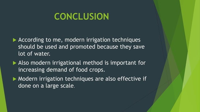 Modern irrigation methods | PPTX | Agriculture | Industries
