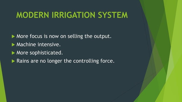 Modern irrigation methods | PPTX | Agriculture | Industries
