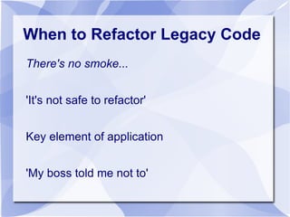 Modernising Legacy Code | ODP | Web Development | Internet
