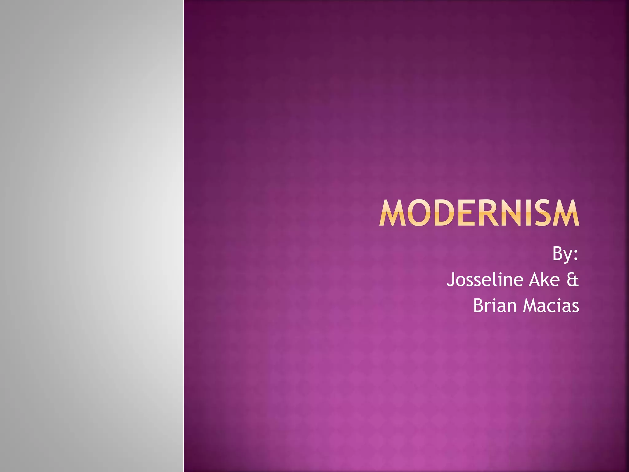Modernism | PPT
