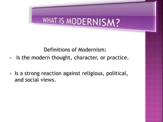 Modernism | PPT