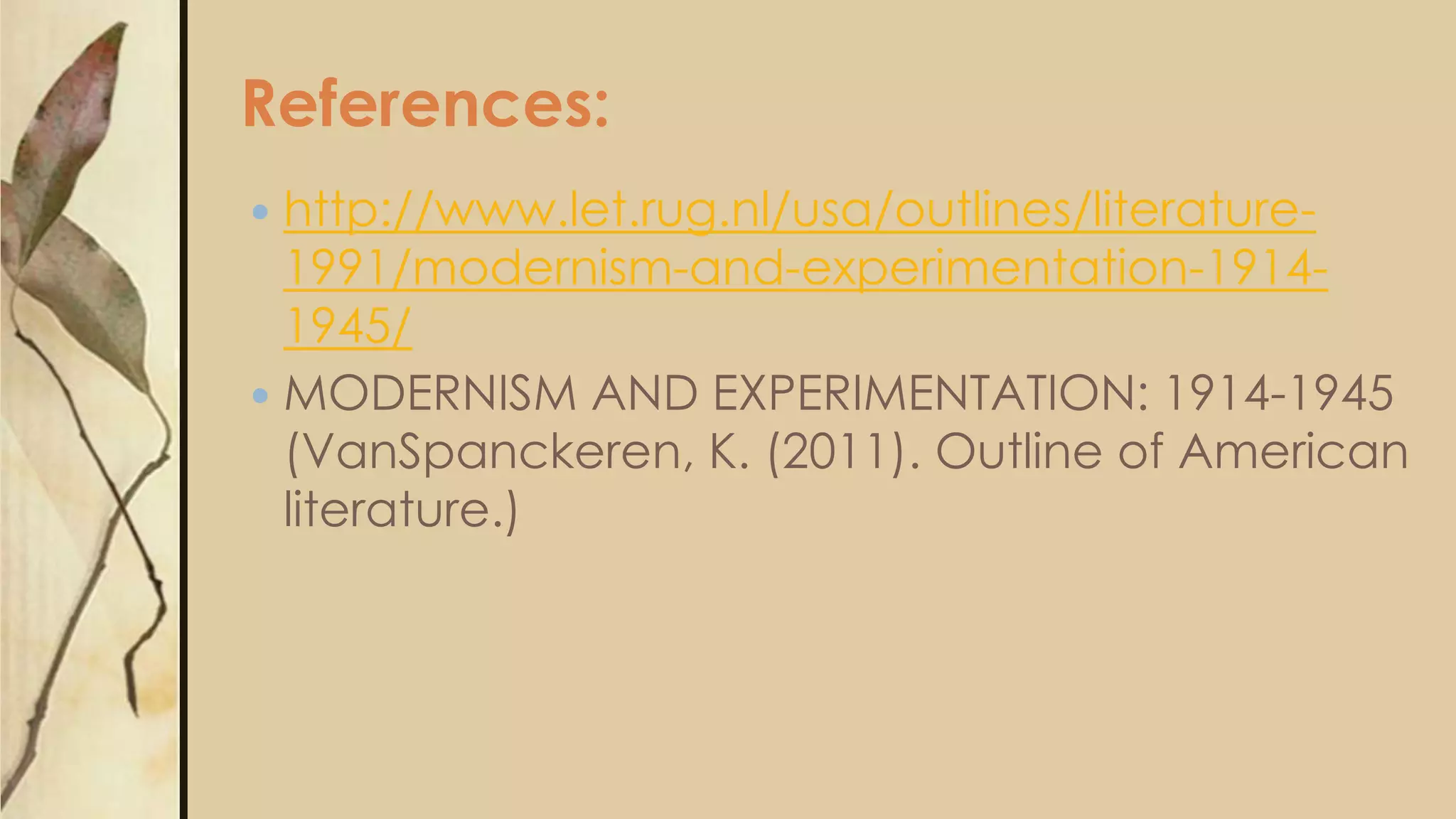 Modernism in American Prose | PPTX