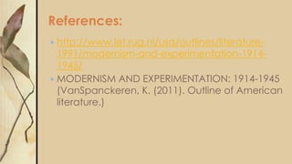 Modernism in American Prose | PPT