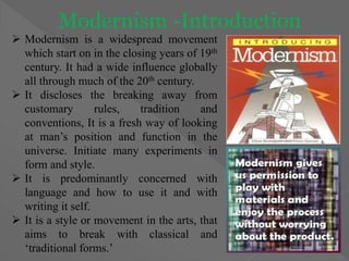 Modernism and In a Station of the Metro poem by Ezra Pound | PPTX