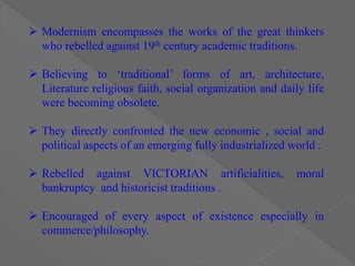 Modernism and In a Station of the Metro poem by Ezra Pound | PPTX