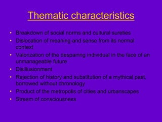 MODERNISM by T.S Eliot a key note for the Students of literature | PPT