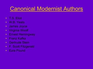 MODERNISM by T.S Eliot a key note for the Students of literature | PPT