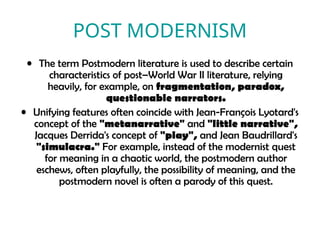 modernism-and-post-modernism-in-literature.ppt