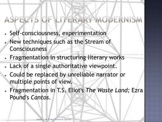 Modernism and free verse | PPTX