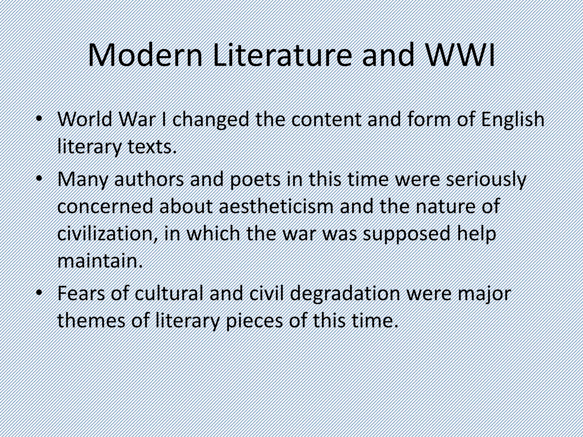 Modernism and world war i | PPTX
