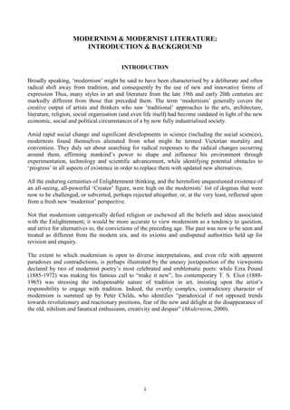 Modernism Background | PDF