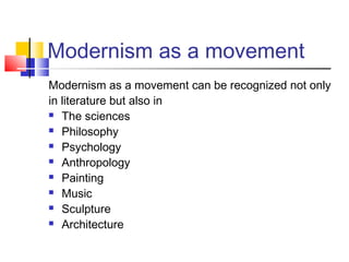 Modernism by Monir Hossen | PPT