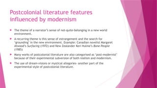 Postcolonial Literature, Modernism, Christianity and the Bible.pptx