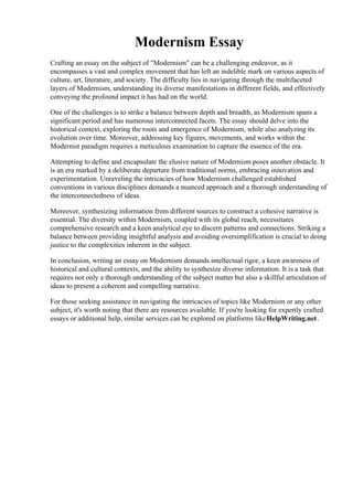 Modernism Essay.pdf