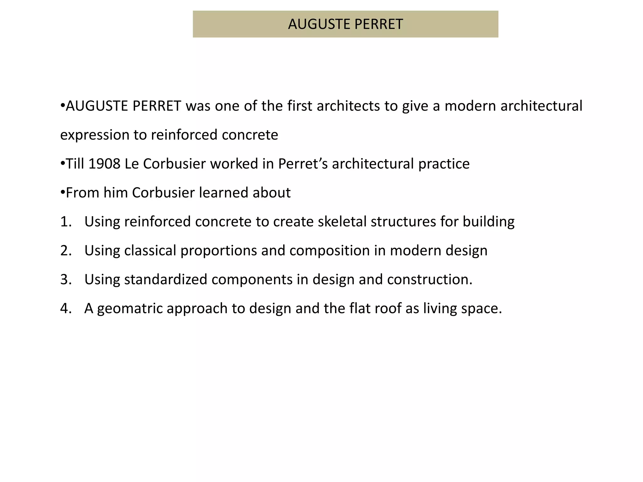Modernism in europe auguste perret | PPTX