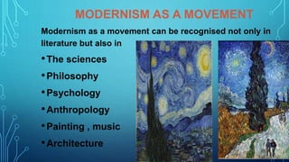 Modernism in literature | PPTX