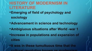 Modernism in literature | PPTX