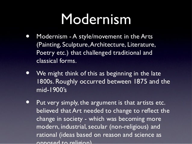 Modernism lesson 1