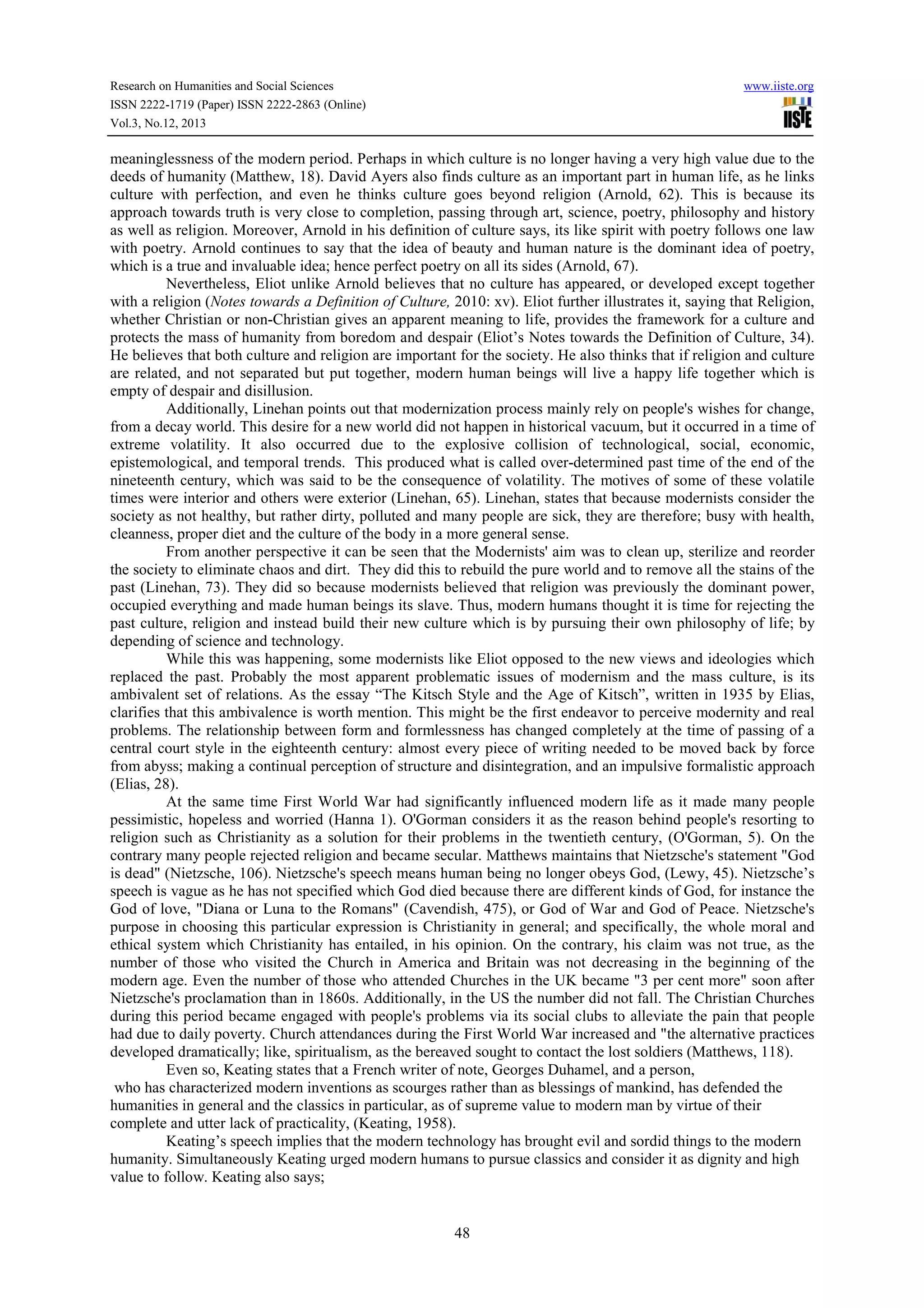 Modernism, modernity and modernisation | PDF