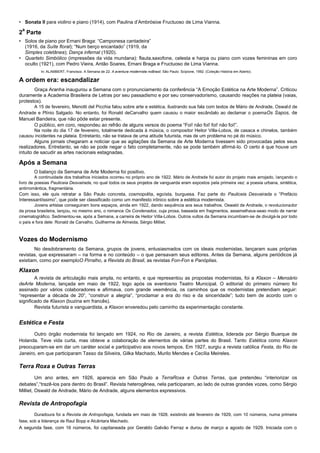 Modernismo e suas gerações no brasil sintetico | DOCX