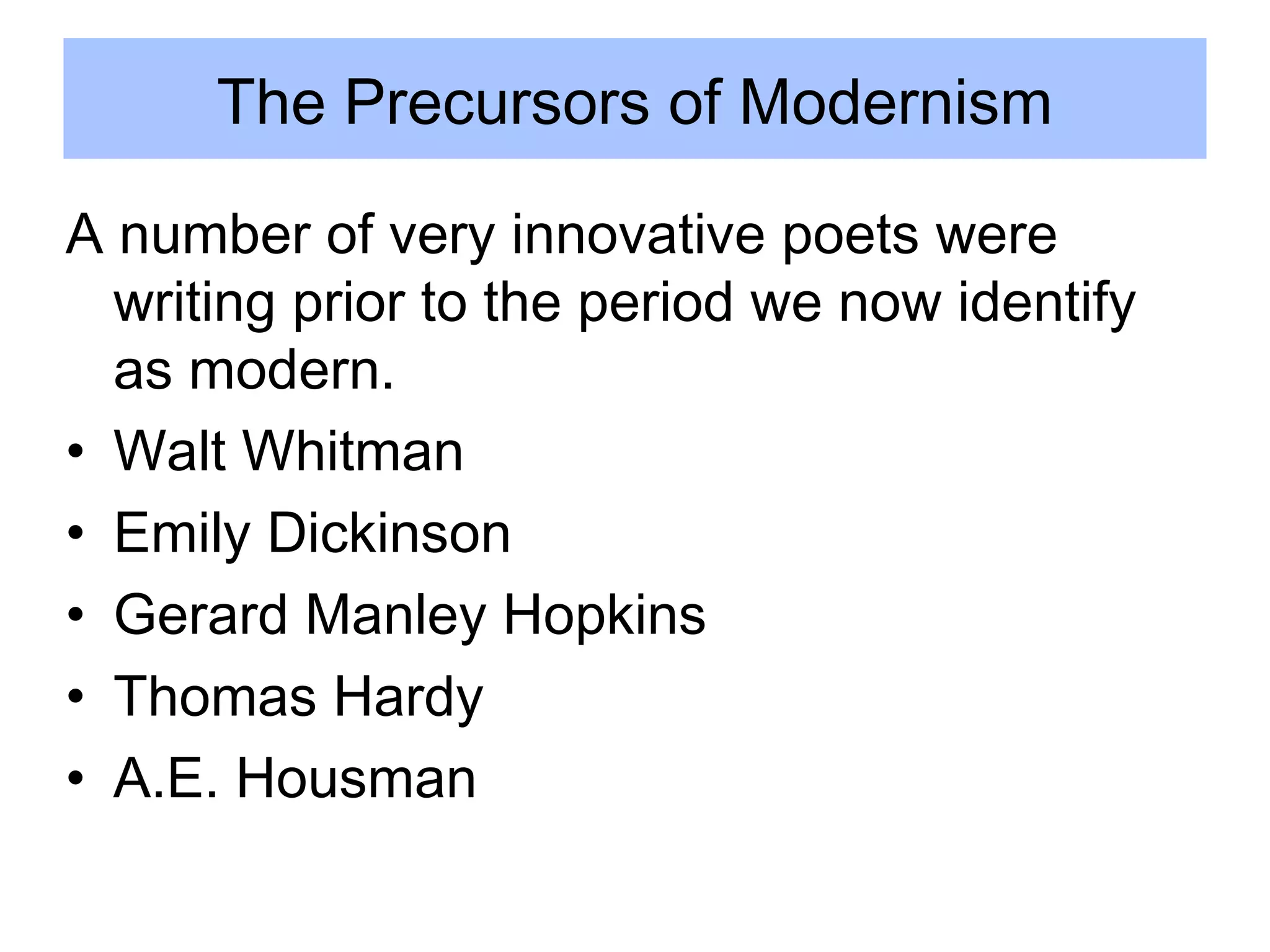 Modernism overview | PPT
