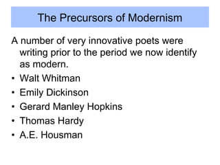 Modernism overview | PPT