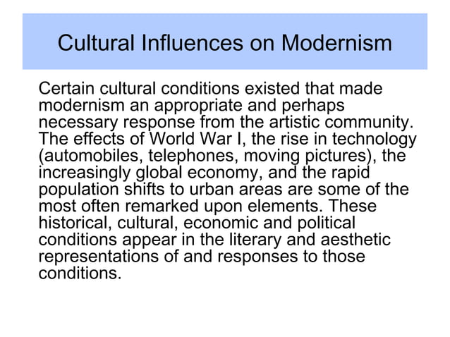 Modernism overview | PPT