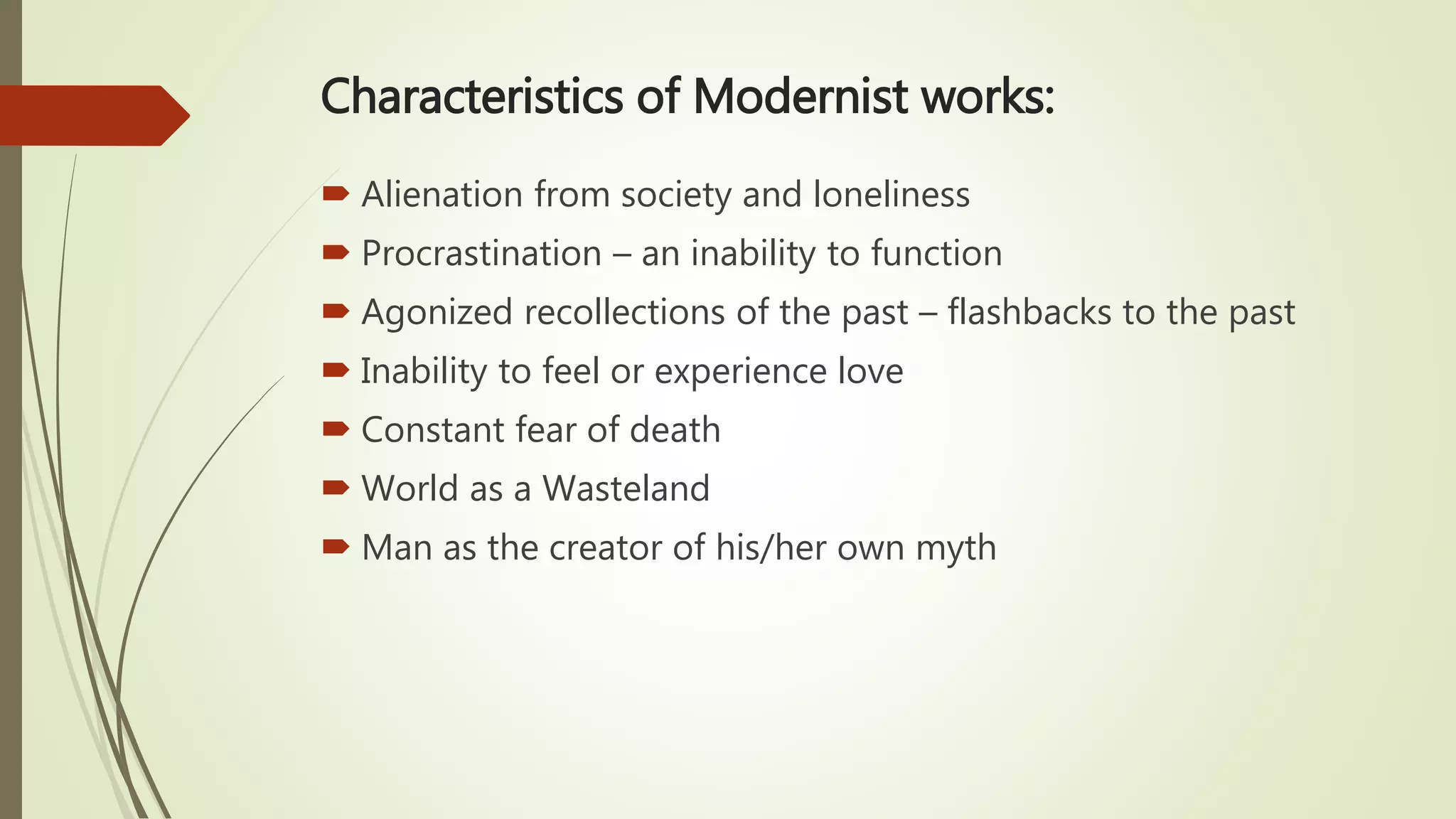 Modernism overview pptx | PPTX