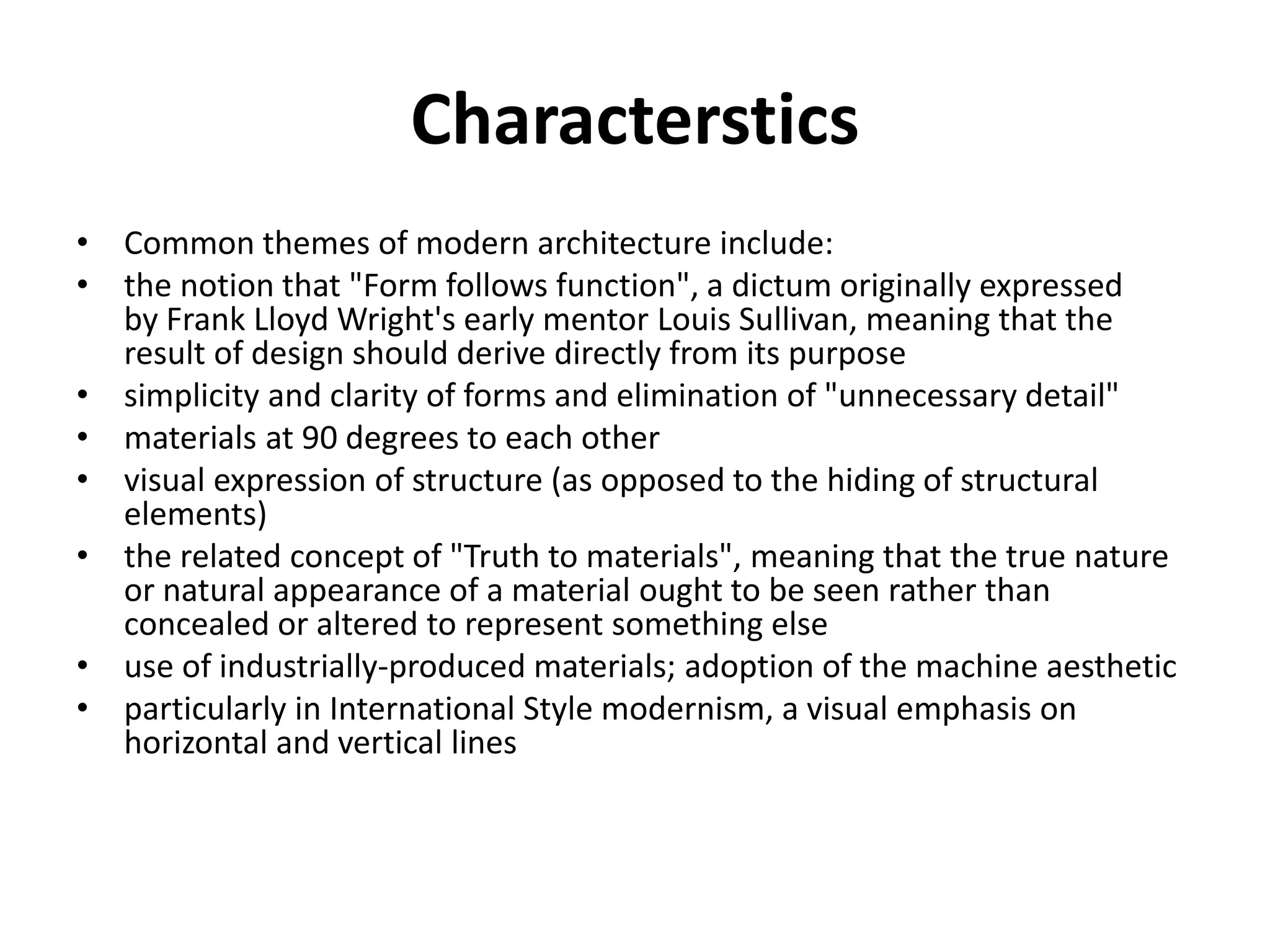 Modernism & postmodernism in architecture | PPTX