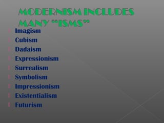 Modernism and modern poetry | PPT