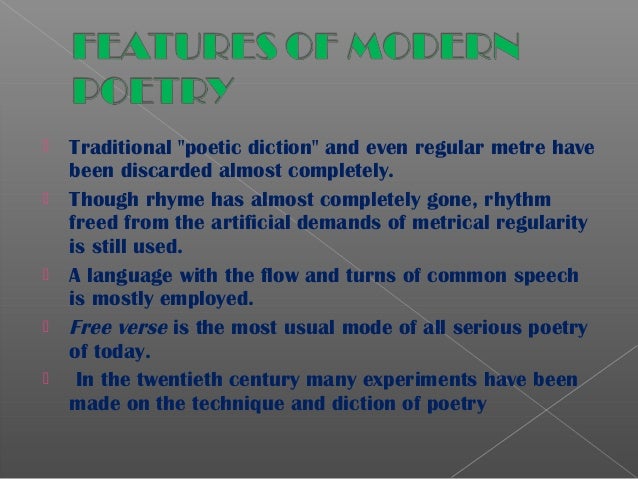 Modernism and modern poetry