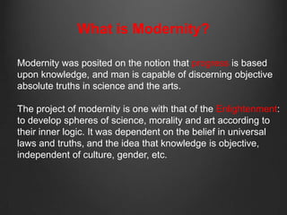 Introduction to Modernism week 1 | PPTX