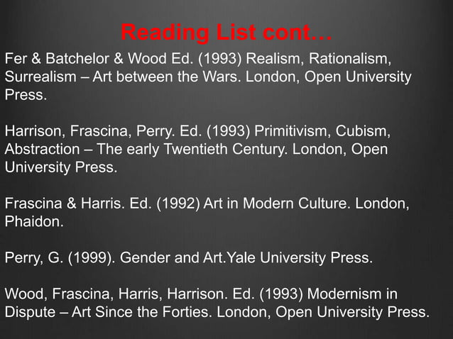 Introduction to Modernism week 1 | PPTX